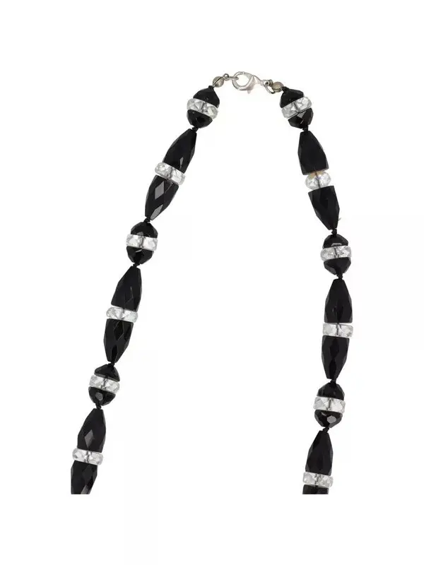 Vintage Beaded Necklace - Silver