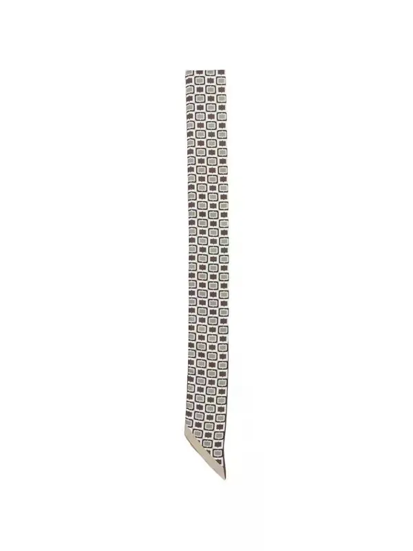 Tagliatore Geometric Patterned Scarf - Neutrals