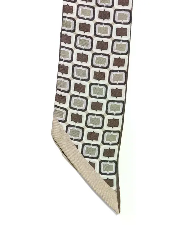 Tagliatore Geometric Patterned Scarf - Neutrals