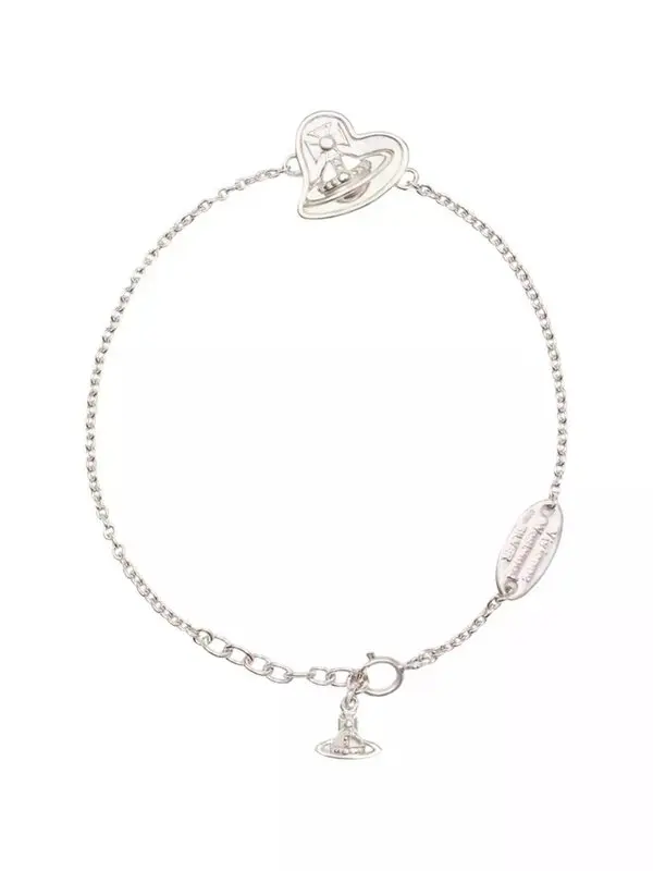 VIVIENNE WESTWOOD Faye Logo-charm Bracelet - Silver