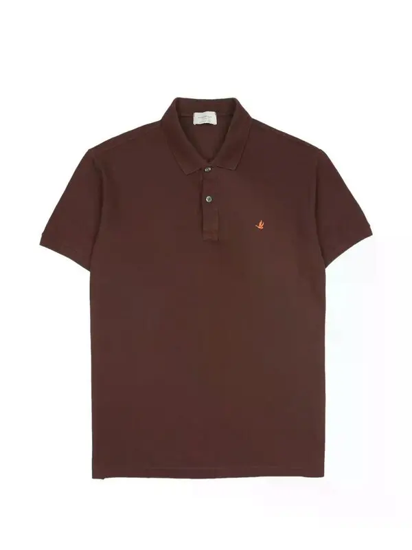 BROOKSFIELD Logo-embroidered Polo Shirt - Brown