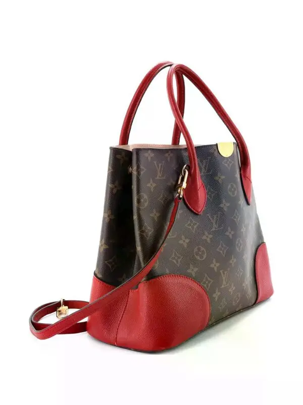 LOUIS VUITTON Flandrin Handbag Monogram Canvas And Leather Tote Bag - Brown