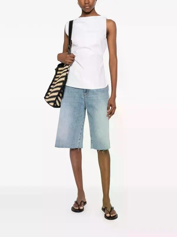 RÓHE Belt-loops Raw Hem Shorts