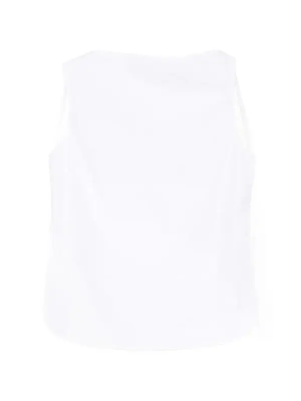 RÓHE Open-back Crushed Top - White