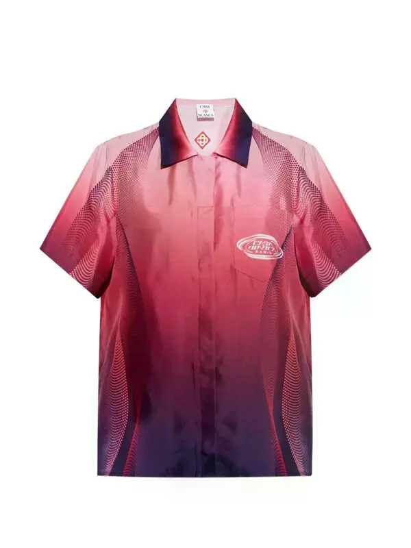 Casablanca Gradient-effect Polo Shirt - Pink