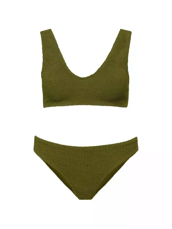 SORBET ISLAND Textured Bikini - Green