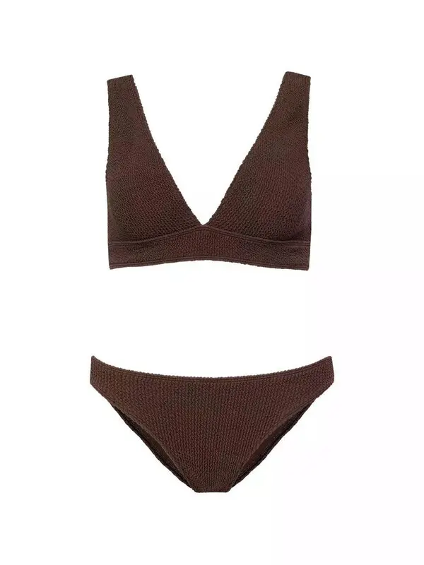 SORBET ISLAND Textured Bikini - Brown