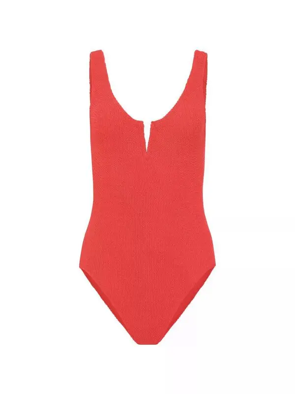 SORBET ISLAND Ava V-neck One-piece Swimsuit - Red
