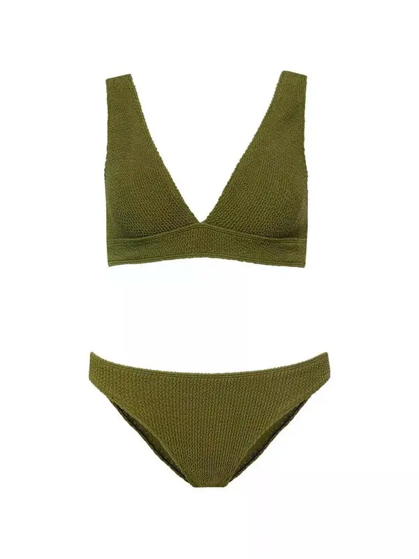 SORBET ISLAND Textured Bikini - Green