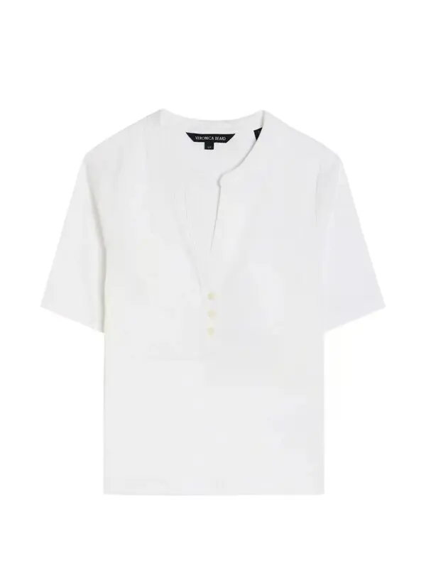 Veronica Beard Reubian V-neck Top - White
