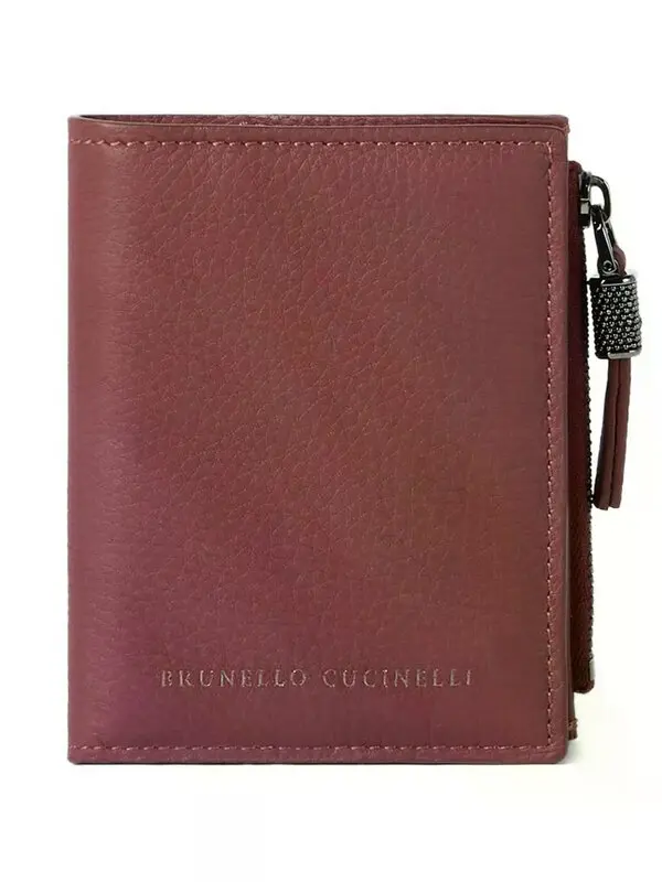 Brunello Cucinelli Logo Leather Wallet - Brown