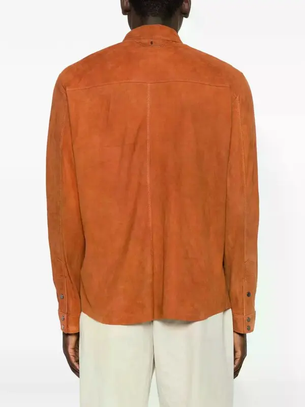 SALVATORE SANTORO Buttoned Suede Shirt Jacket