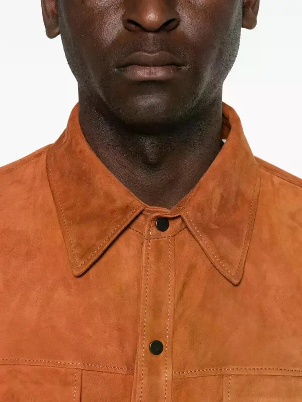 SALVATORE SANTORO Buttoned Suede Shirt Jacket
