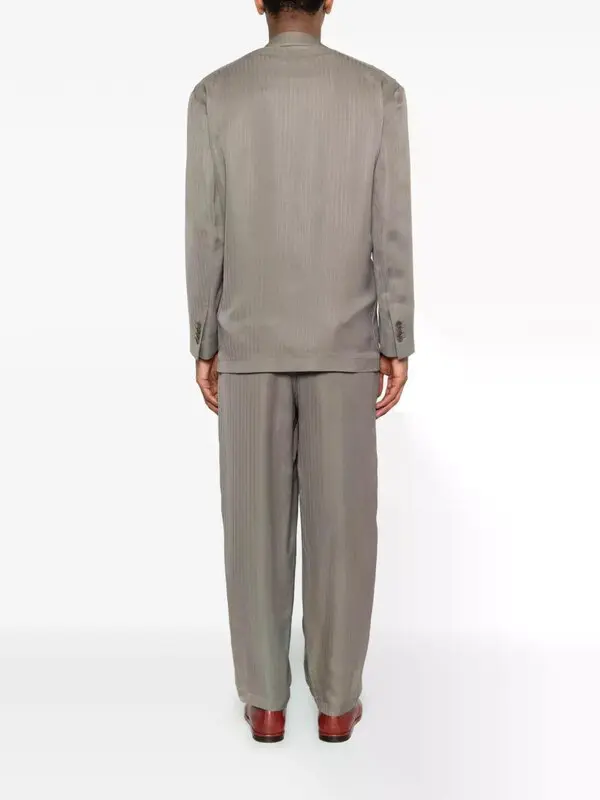 Giorgio Armani Double-breasted Herringbone Suit