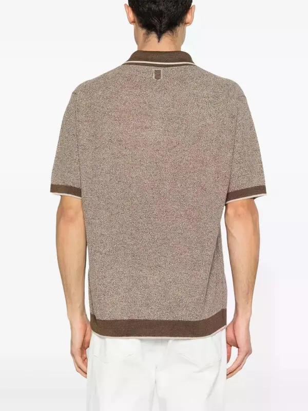 Canali Textured Polo Shirt