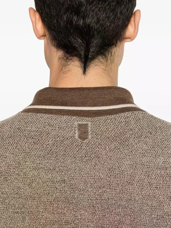 Canali Textured Polo Shirt