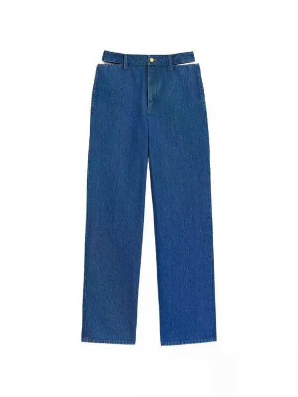 JIL SANDER Cut-out Straight Leg Jeans