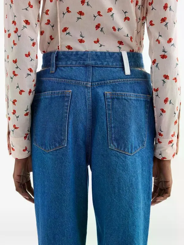 JIL SANDER Cut-out Straight Leg Jeans