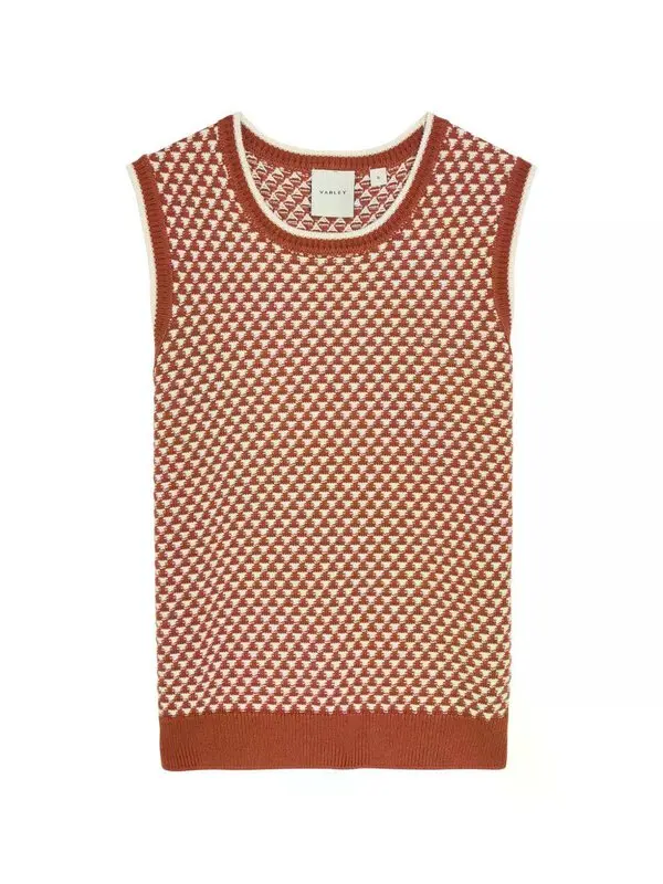 Varley Jenson Patterned Top - Brown
