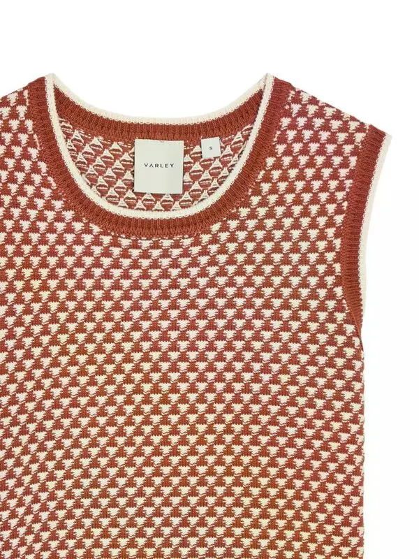 Varley Jenson Patterned Top - Brown