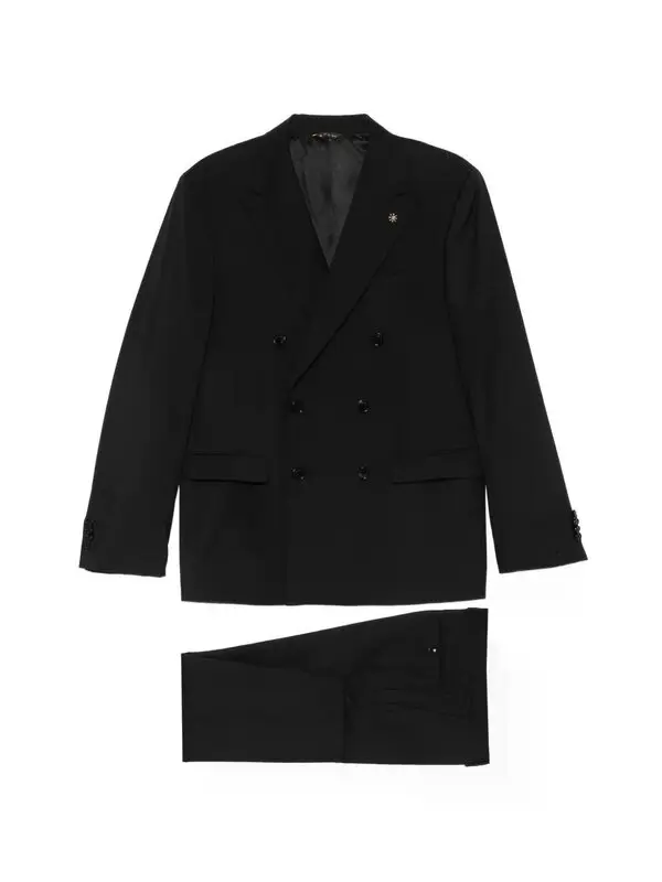 MANUEL RITZ Double-breasted Suit - Black