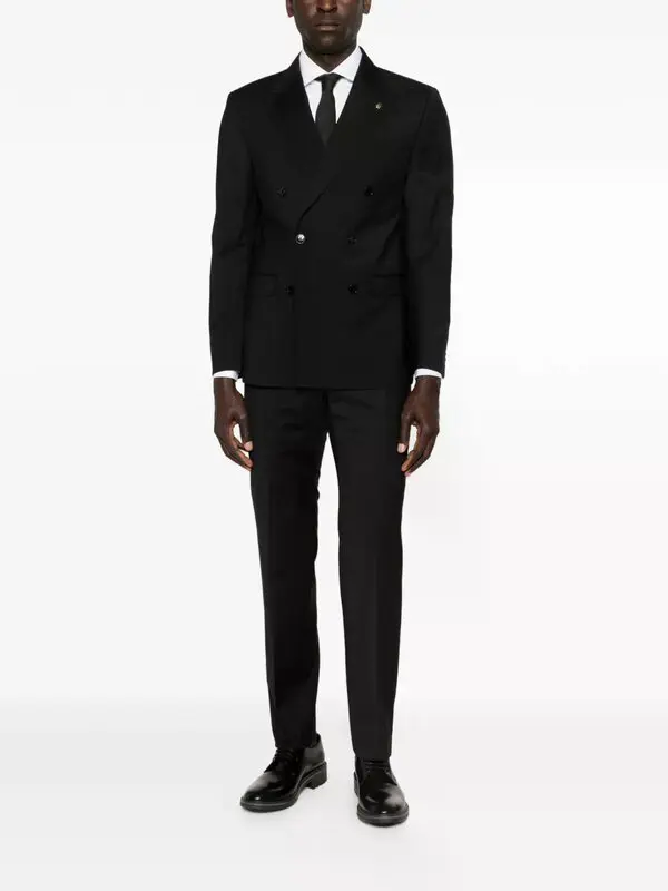 MANUEL RITZ Double-breasted Suit - Black