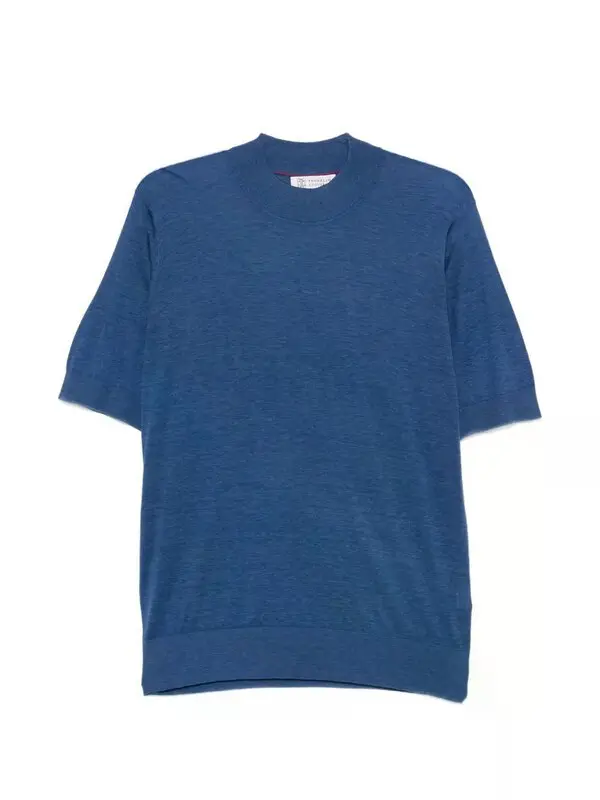 Brunello Cucinelli Short-sleeve Crew-neck Sweater