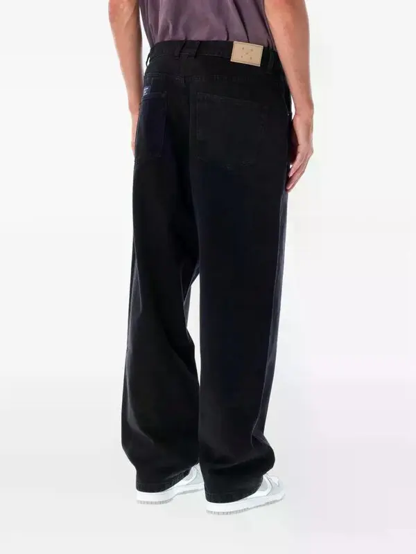POP TRADING COMPANY Logo-embroidered Jeans
