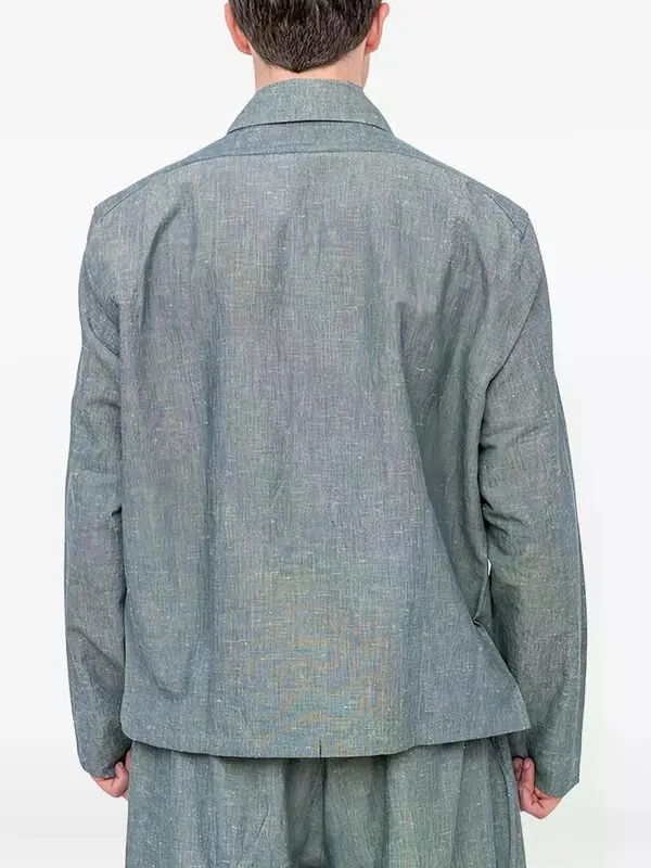 SETCHU Long-sleeve Chambray Shirt - Blue