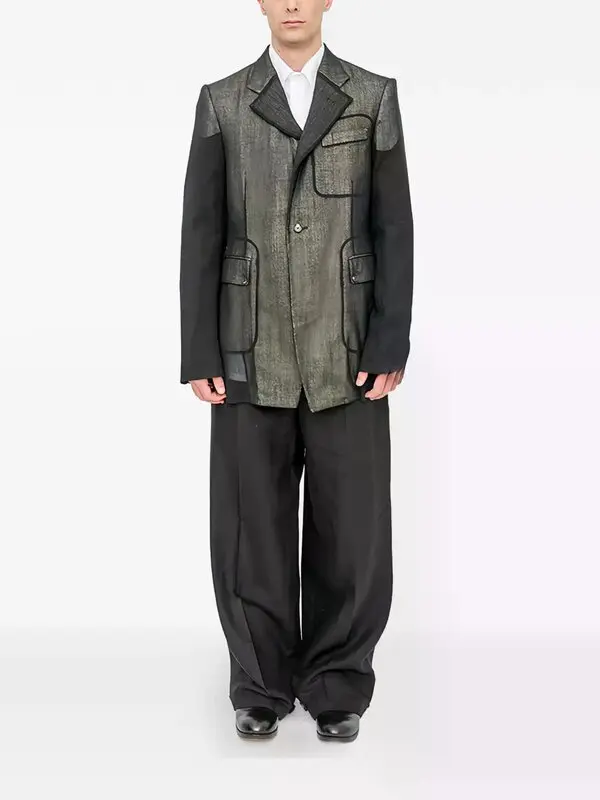 SETCHU Metallic-effect Panelled Blazer