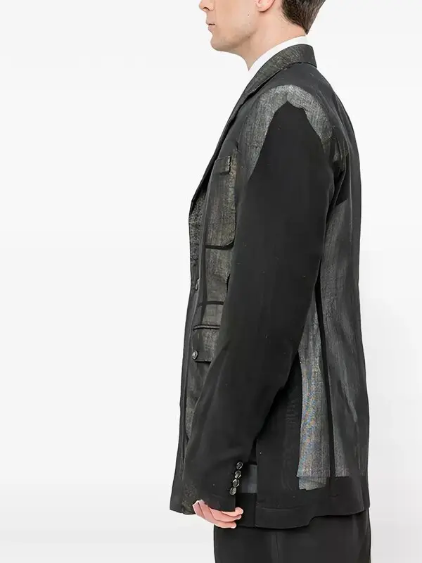 SETCHU Metallic-effect Panelled Blazer