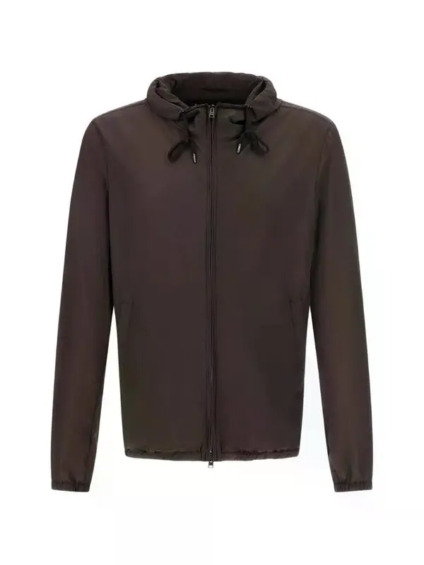 Herno Drawstring Hooded Jacket - Brown
