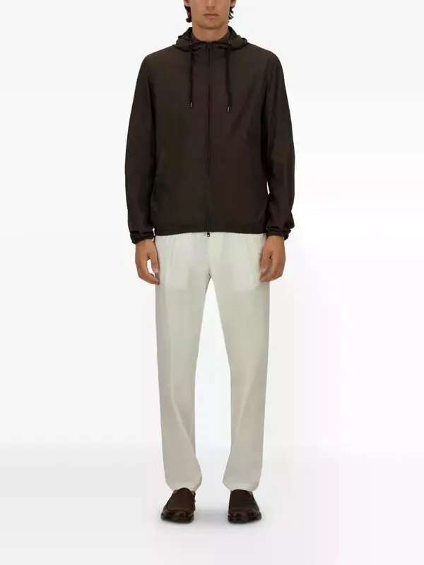 Herno Drawstring Hooded Jacket - Brown
