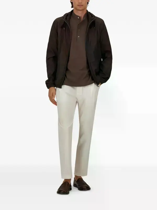 Herno Drawstring Hooded Jacket - Brown