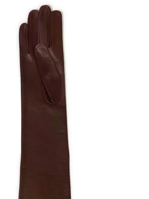 PETAR PETROV Opera Leather Gloves - Brown