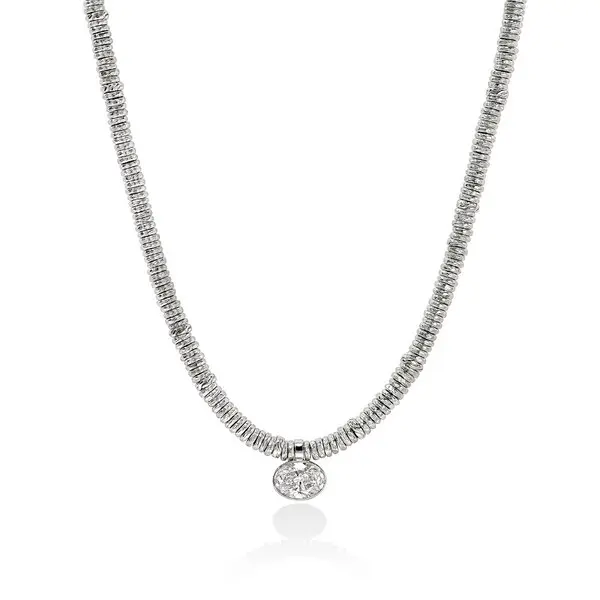 John Hardy Jh Lovestruck™ Heishi Pendant Necklace Diamond - Sterling Silver