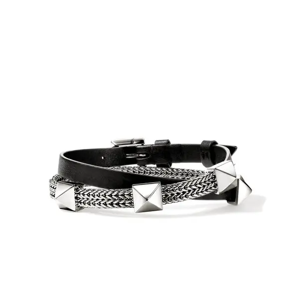 John Hardy Icon Stud Wrap Bracelet - Sterling Silver