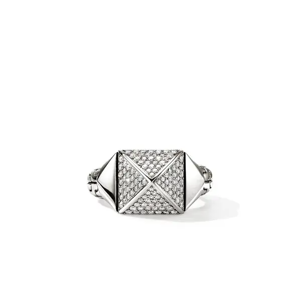 John Hardy Icon Stud Diamond Ring, .5mm - Sterling Silver