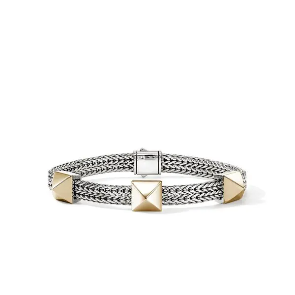 John Hardy Icon Stud Gold And Bracelet 6mm - Sterling Silver