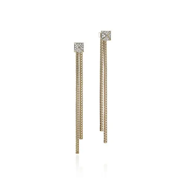 John Hardy Icon Stud Diamond Earrings - Gold