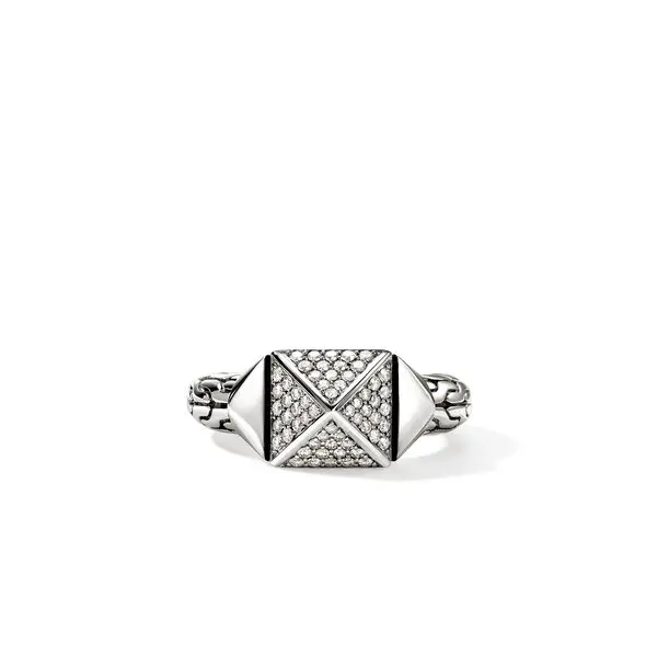 John Hardy Icon Stud Diamond Ring, 9mm - Sterling Silver