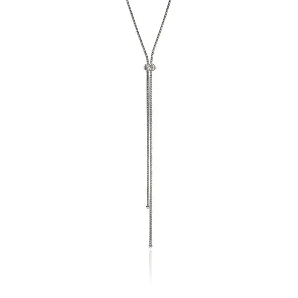 John Hardy Icon Stud Lariat Diamond Necklace 1.8mm - Sterling Silver