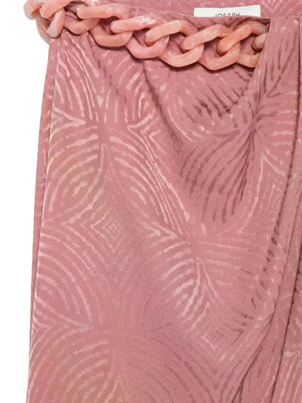 JOSEPH Jacquard Chain Midi Skirt - Pink