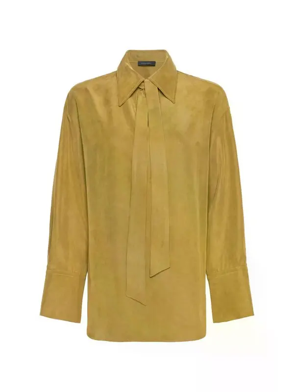 ELENA MIRÒ Linen-blend Shirt With Tie Detail
