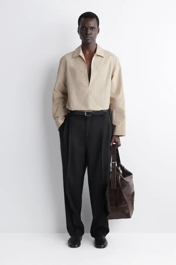 Cos Tailored Open-collar Nylon Shirt