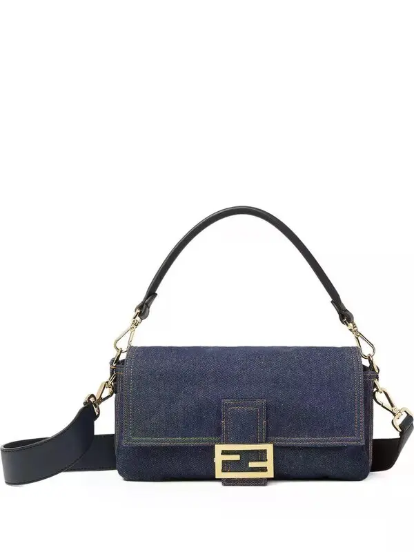Fendi Baguette Reversible Denim Shoulder Bag