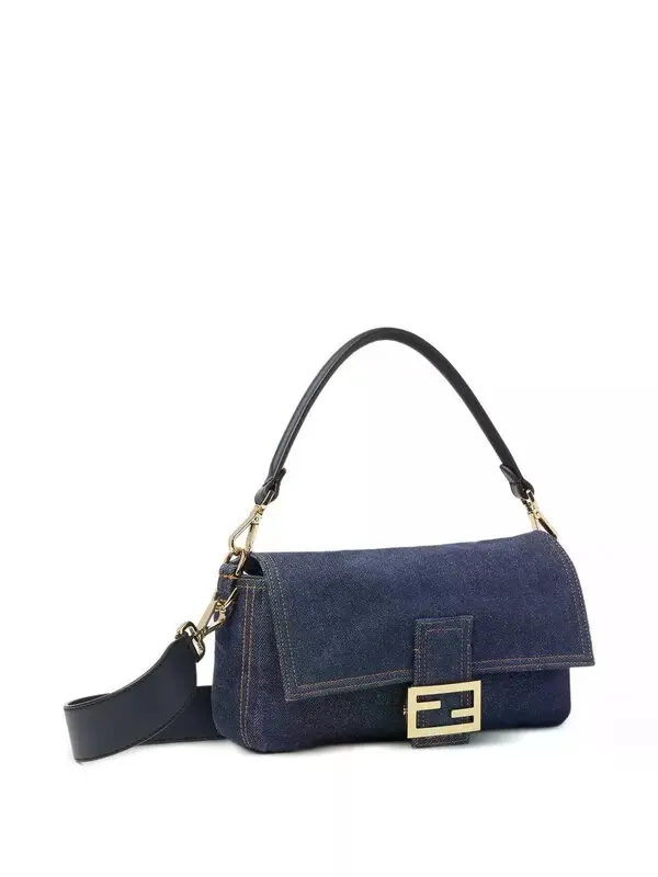 Fendi Baguette Reversible Denim Shoulder Bag