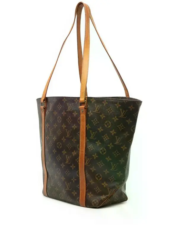 LOUIS VUITTON 2000 Monogram Sac Shopping Tote Bag - Brown