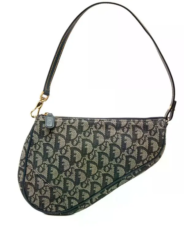 Dior 2001 Diorissimo Canvas Saddle Pochette - Blue