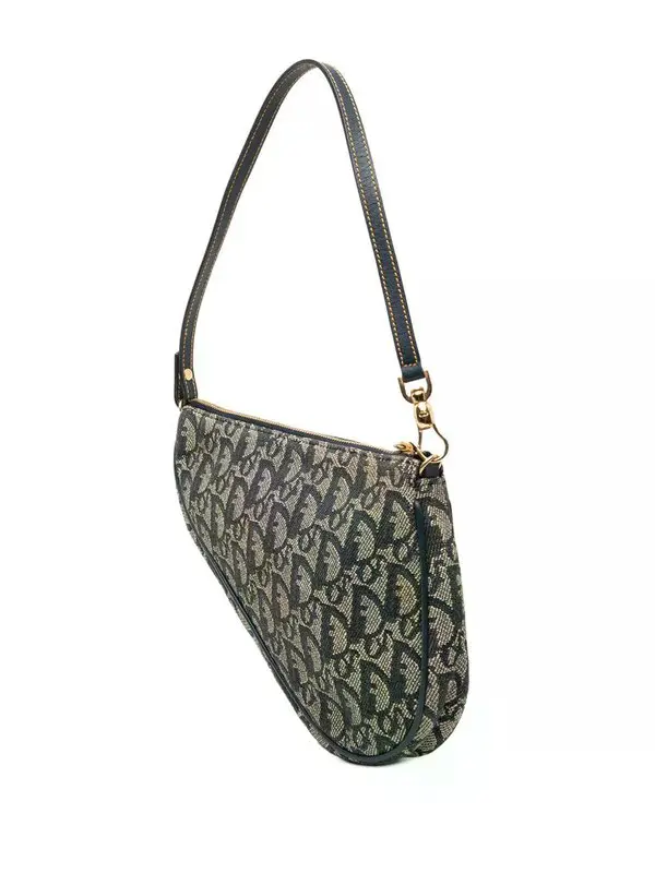 Dior 2001 Diorissimo Canvas Saddle Pochette - Blue